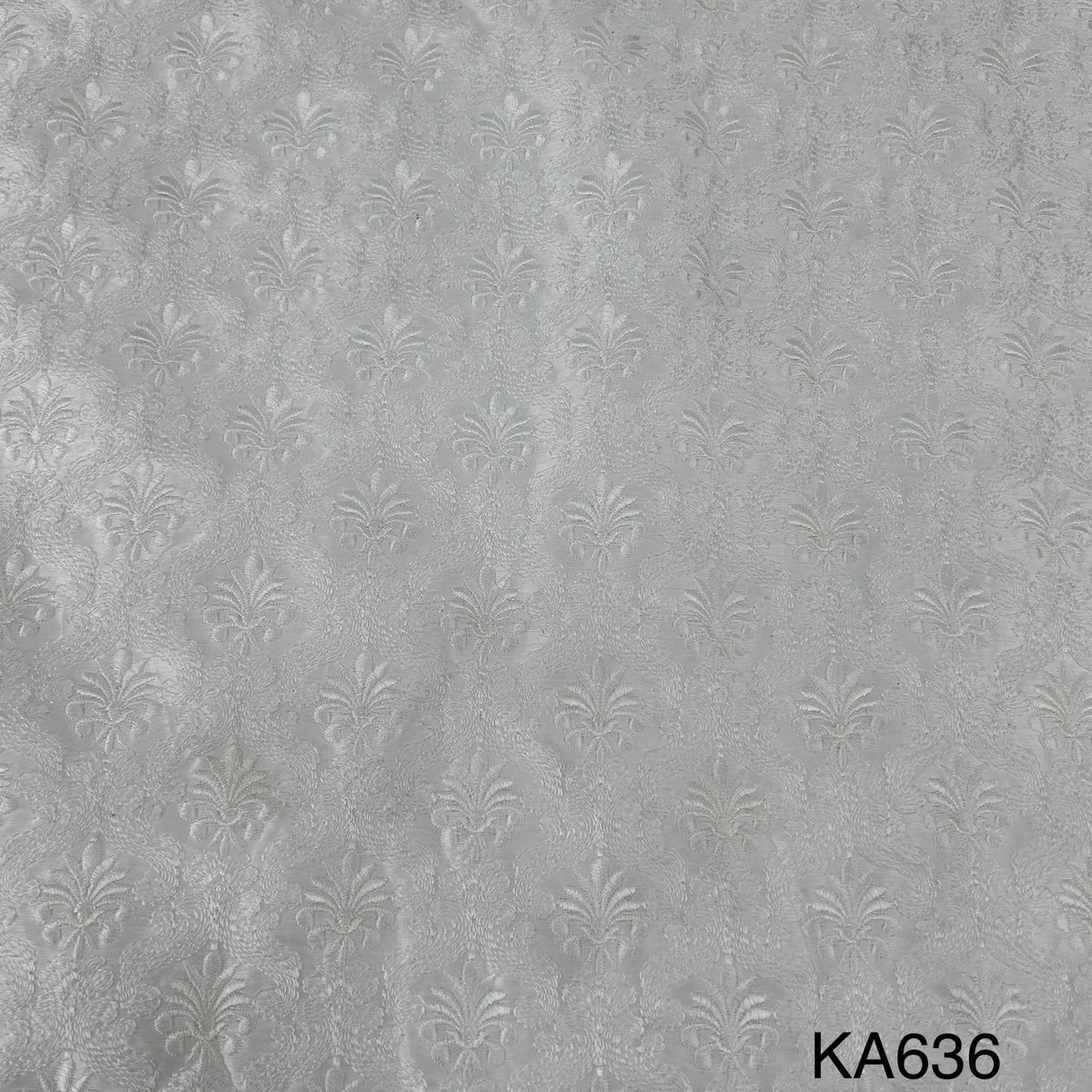 Thread Embroidered Dyeable Silk Fabric-KA636 – Fabricroot