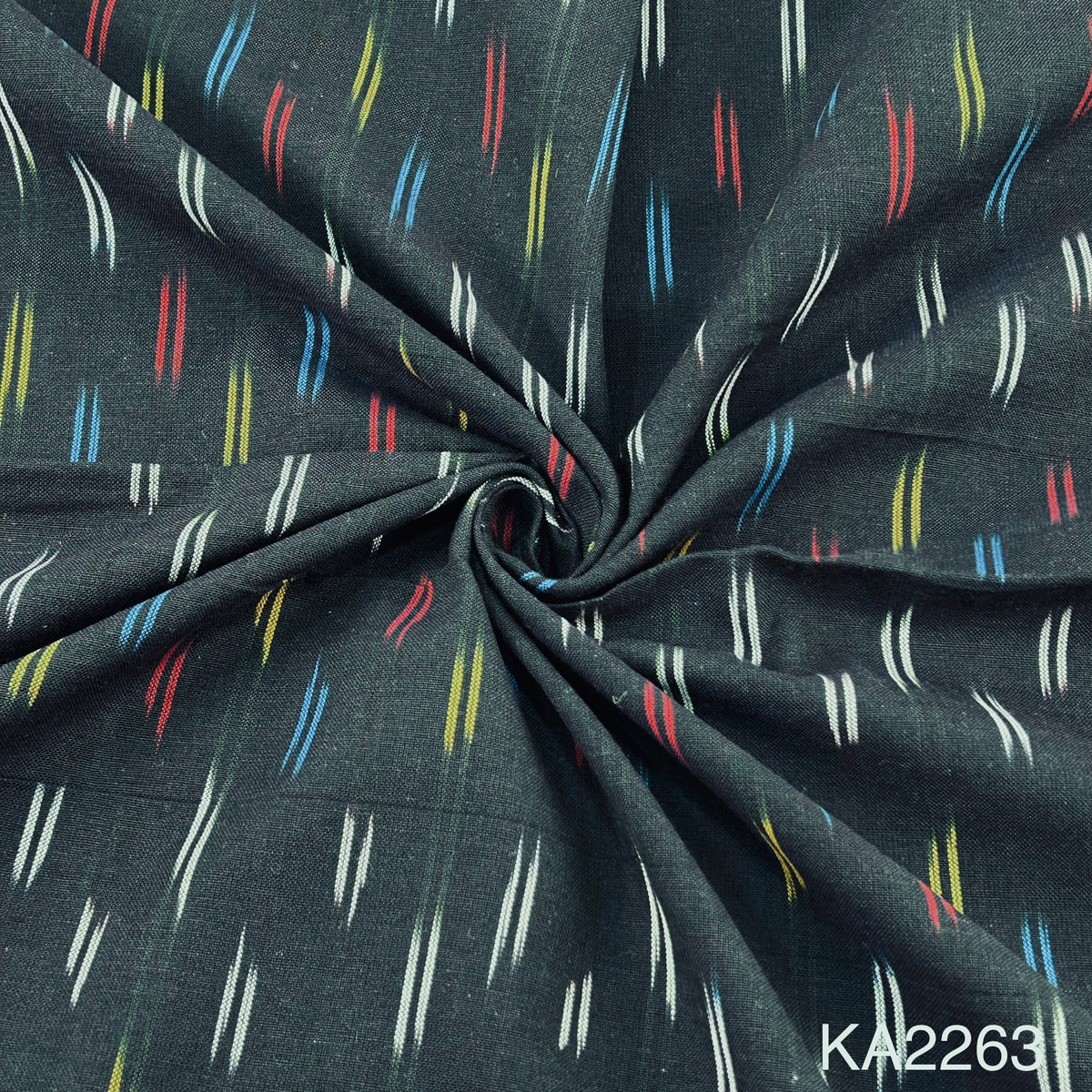 Ikkat Cotton Fabric-KA2263 – Fabricroot