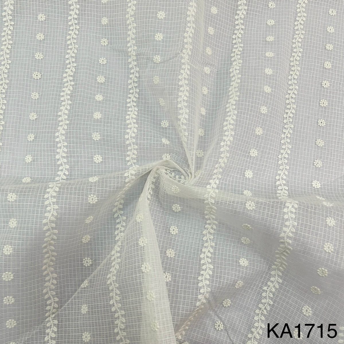Embroidered Kota Cotton Fabric-KA1715 – Fabricroot