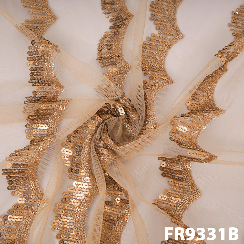 Embroidered Sequins Net Fabric - FR9331 – Fabricroot