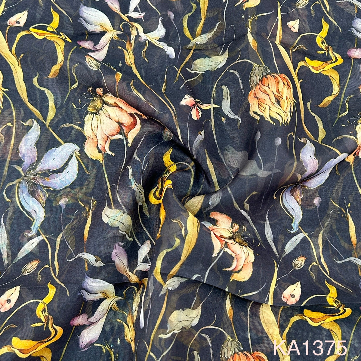 Printed Organza Fabric-KA1375 – Fabricroot