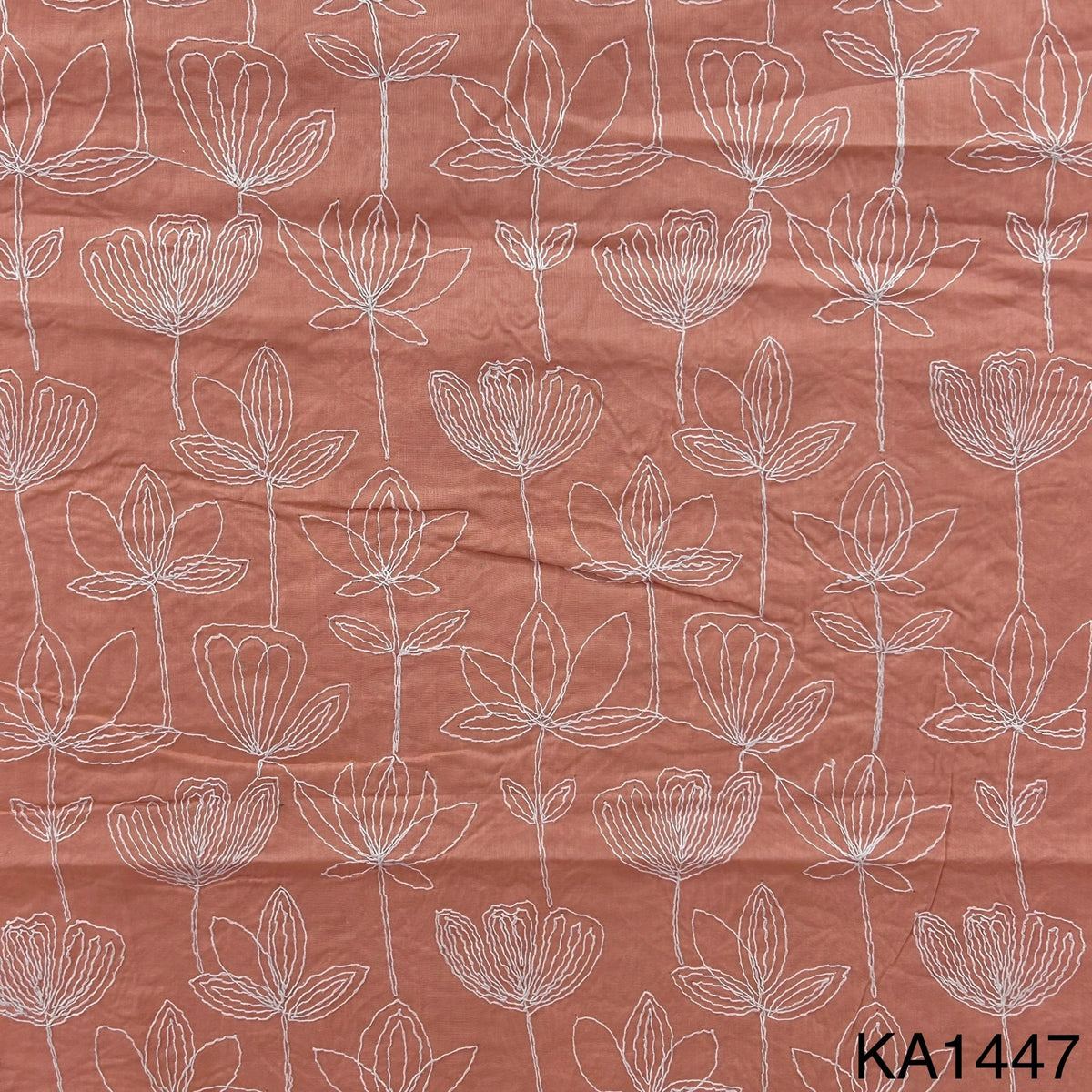 Embroidered Cotton Fabric-KA1447 – Fabricroot