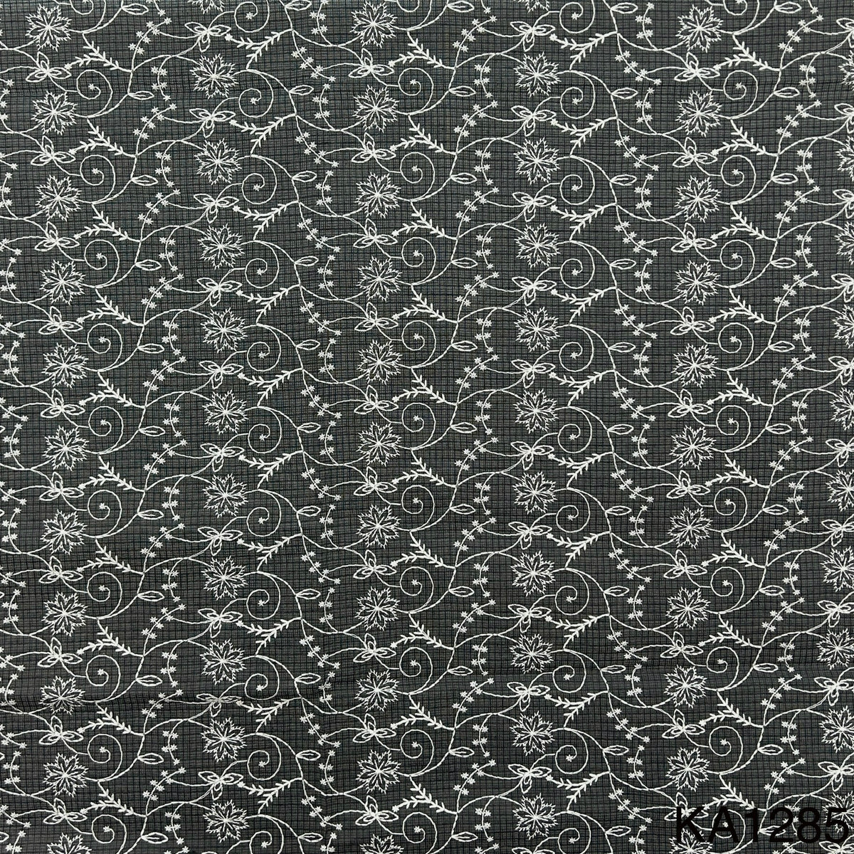 Embroidered Kota Cotton Fabric-KA1285 – Fabricroot