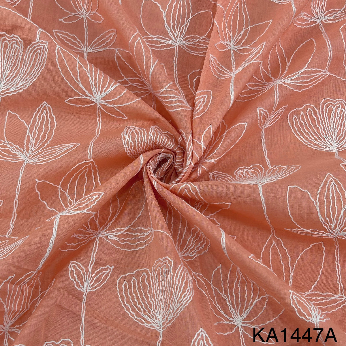 Embroidered Cotton Fabric-KA1447 – Fabricroot