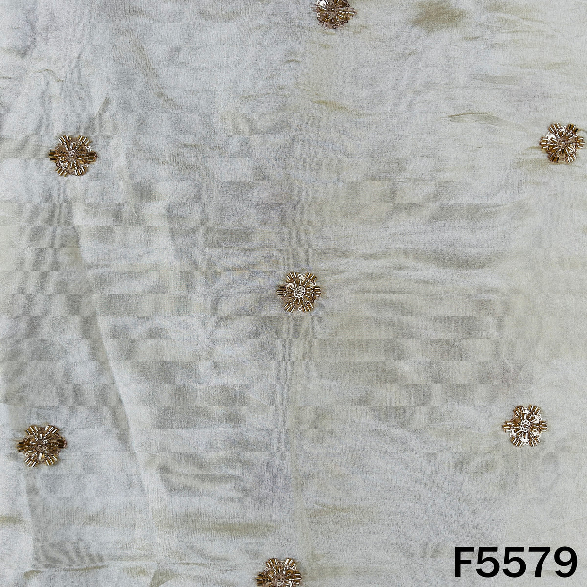 Dyeable Cut Dana Sequins Work Shimmer Tissue Fabric - F5579 – Fabricroot