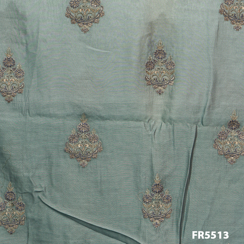 Embroidered Sequins Chanderi Fabric-FR5513 – Fabricroot
